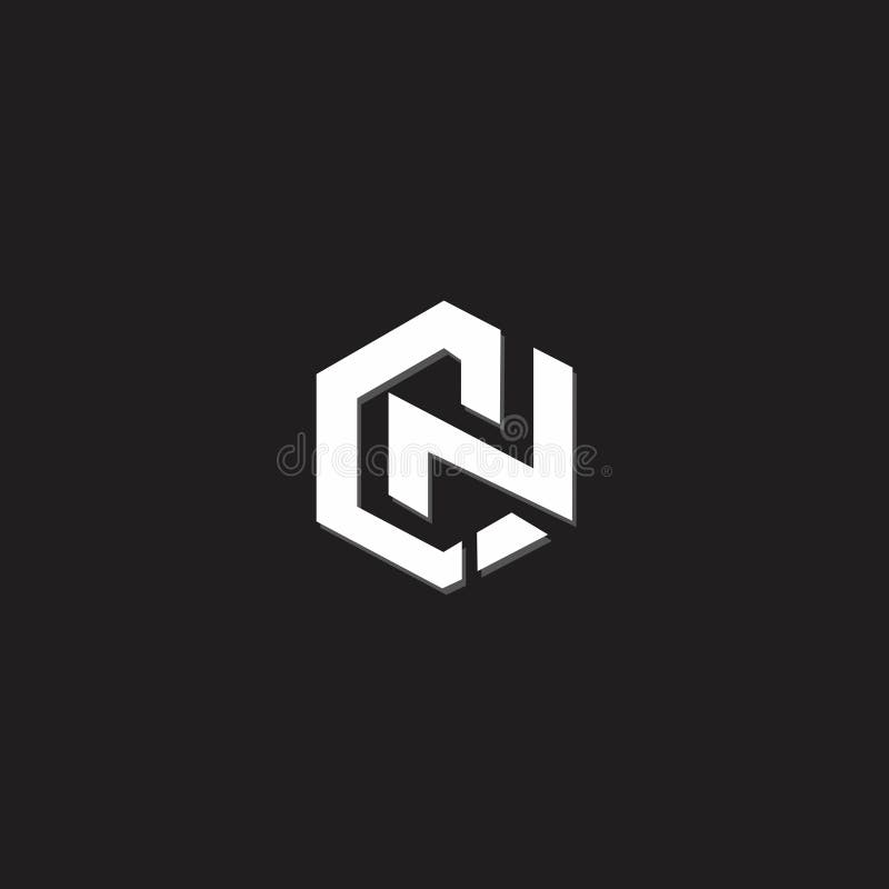 CN Logo Design and Icon Letter Stock Vector - Illustration of black ...