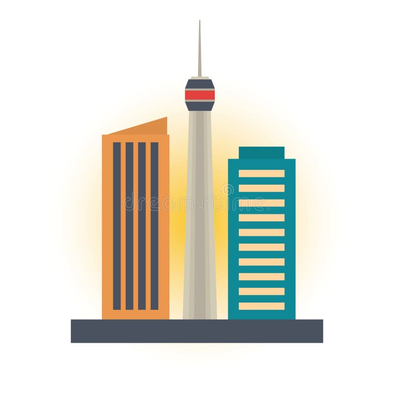 Toronto Cn Tower. Vector Illustration Decorative Design Editorial Photo ...