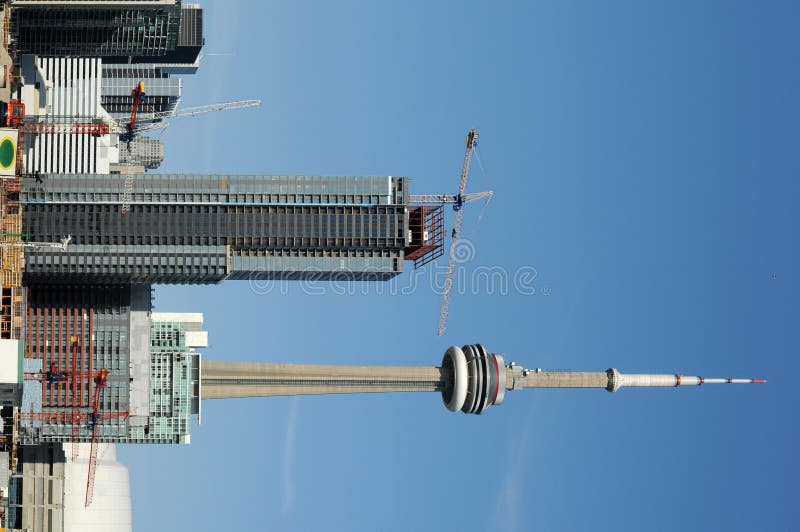 CN Tower and Construction Site Editorial Photography - Image of high ...