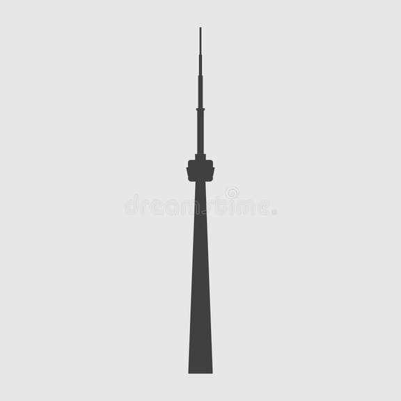 CN Tower icon illustration editorial stock image. Illustration of ...