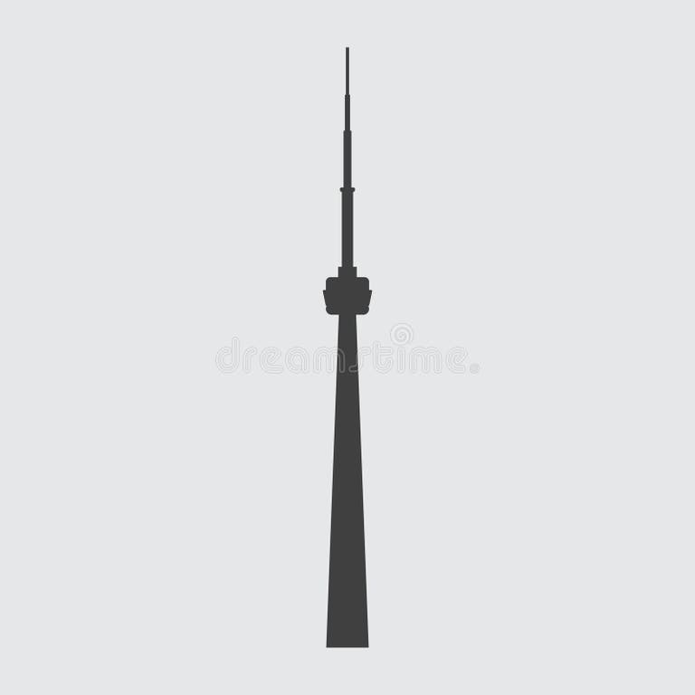 CN Tower icon illustration editorial stock image. Illustration of ...