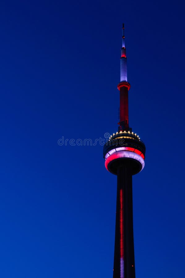 CN Tower - Night editorial photo. Image of skyscraper - 3453656