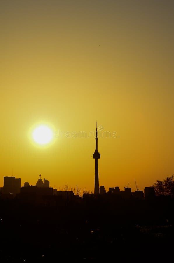 Cn tower and sun editorial image. Image of airplane, blue - 60911310