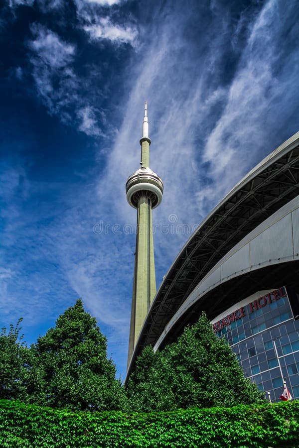 CN Tower in Toronto, Canada Editorial Stock Photo - Image of aerial ...