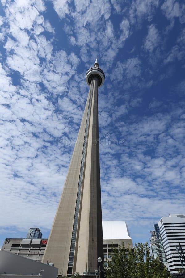 The CN Tower in Toronto, Canada Editorial Stock Photo - Image of light ...