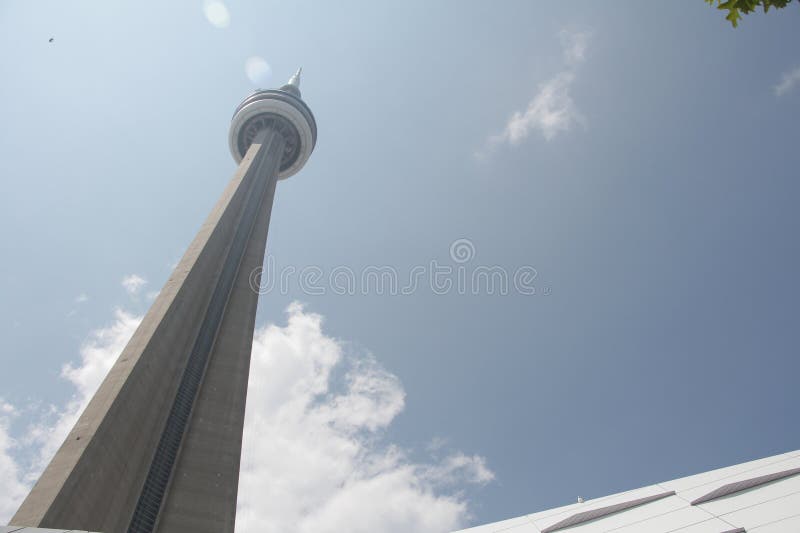 Cn Tower Toronto from Ground Looking Up Reaching High into Sky with ...