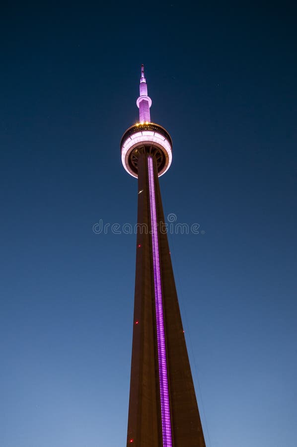 CN Tower in Toronto at Night Editorial Photography - Image of ontario ...