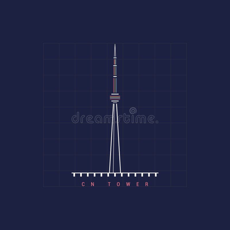 CN Tower. Vector Illustration Decorative Design Stock Vector ...