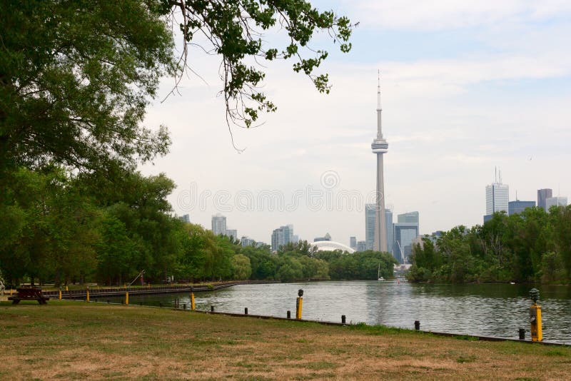 CN Tower View from Toronto Islands Editorial Stock Photo - Image of ...