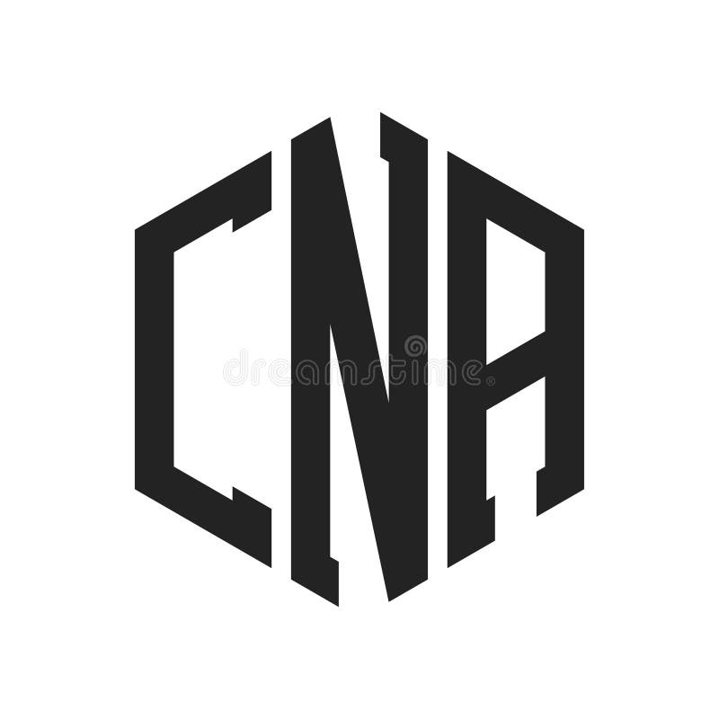 CNA Logo Design. Initial Letter CNA Monogram Logo Using Hexagon Shape ...