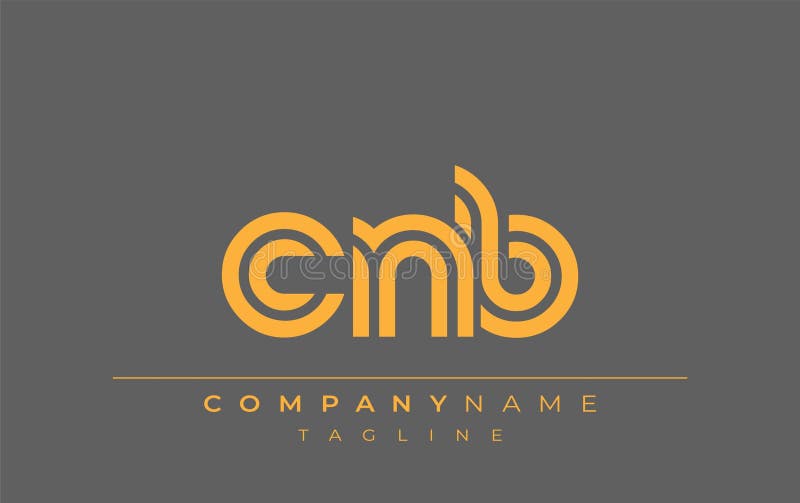 CNB Creative Unique Modern Letter Logo Design Stock Vector ...