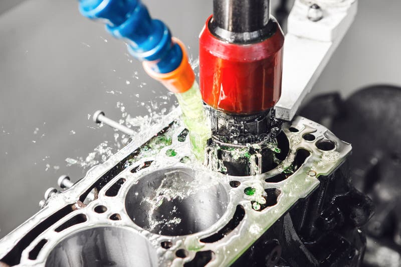 CNC Automatic Cylinder Honing Machine of Engine. Car Workshop, Machine ...