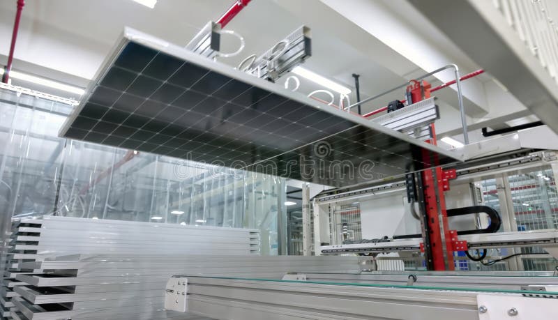 Production Line of the Solar Cell Plant. CNC Automatic Solar Cell ...