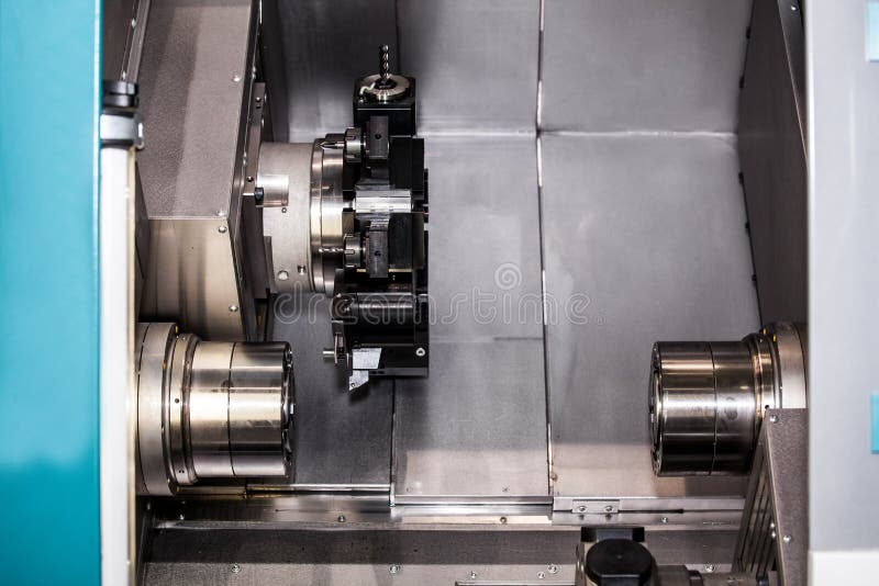 CNC Center, Metal Processing Stock Image - Image of axis, machinery ...