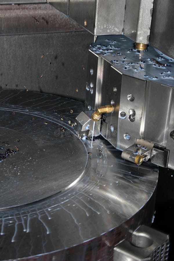 Sheet Metal Forming Processes. Spinning Blank on Cnc Lathe Machine ...