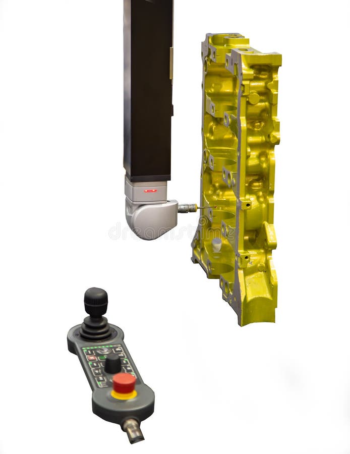 CNC CMM Measuring Robotic stock image. Image of trigger - 155695655