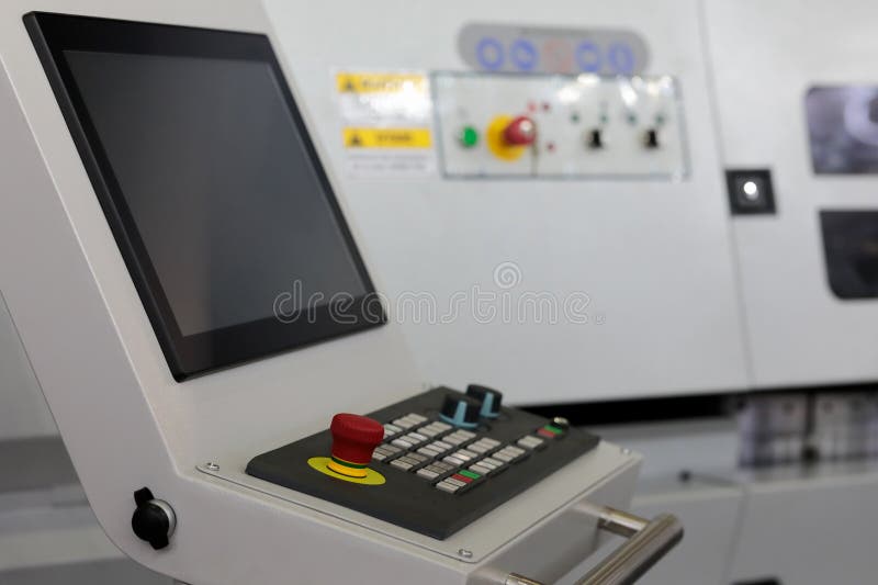 CNC Control Console of Modern Industrial Equipment Stock Photo - Image ...