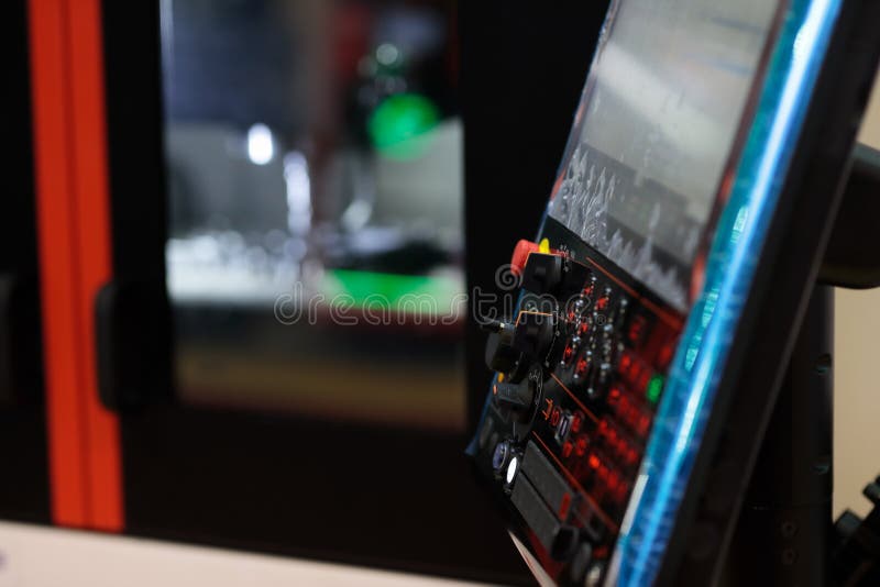 Control Console of Automated Band Saw Machine Stock Photo - Image of ...