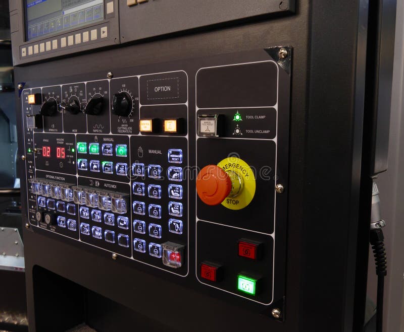 CNC control panel stock photo. Image of industrial, computer - 102017656