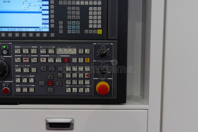 CNC control panel stock photo. Image of milling, keyboard - 102017580