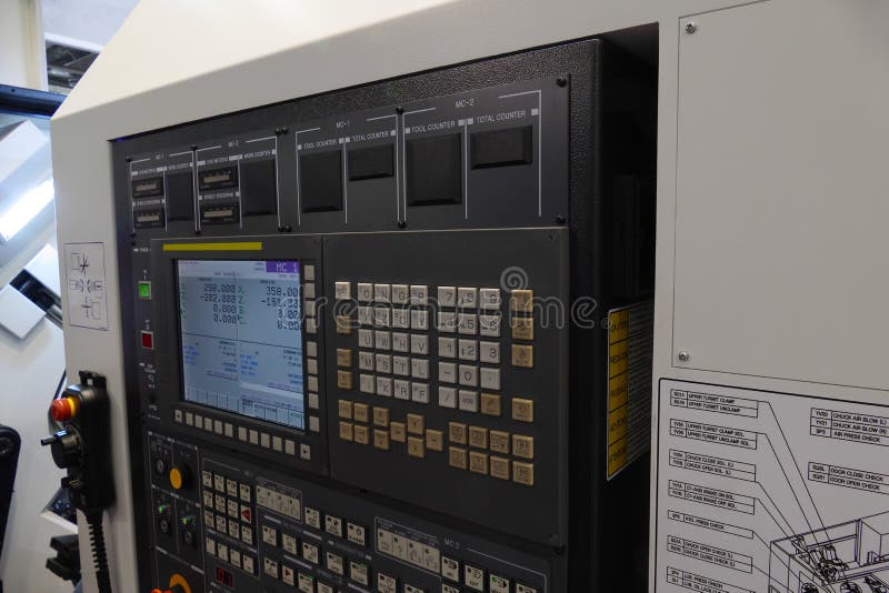CNC control panel stock image. Image of equipment, computer - 102017525