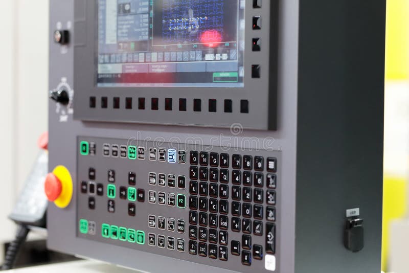 CNC Control Panel of Laser Cutting Machine Stock Image - Image of ...