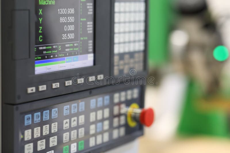 CNC Control Panel of Lathe Machine Stock Image - Image of lathe, keypad ...