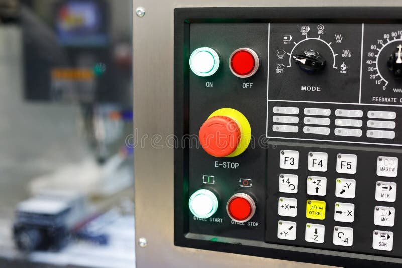 CNC Control Panel of Milling Machine Stock Photo - Image of lathe ...