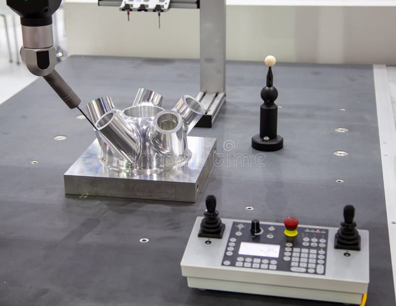CMM inspection workpiece stock photo. Image of machine - 134080340