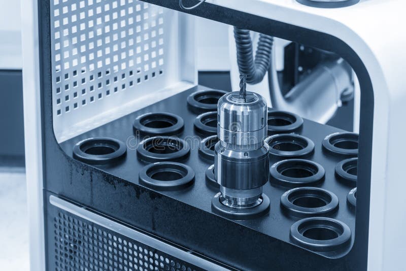 The CNC Cutting Tool, Ball End-mill with the Holder Stock Image - Image ...