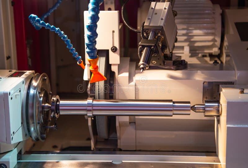 CNC Cylindrical Grinding Machine Stock Image - Image of industrial ...