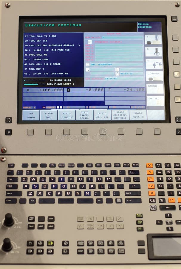 CNC do console foto de stock. Imagem de industrial, programas - 18495638