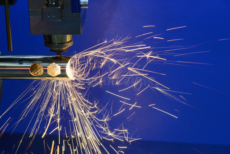 The CNC Fiber Laser Cutting Machine Stock Photo - Image of manufacture ...