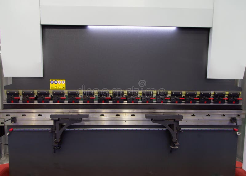 CNC Hydraulic Press Brake Bending Machine Stock Photo - Image of blade ...