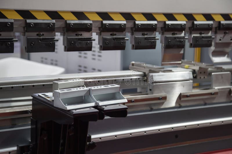 CNC Hydraulic Press Brake Bending Machine Stock Image - Image of ...