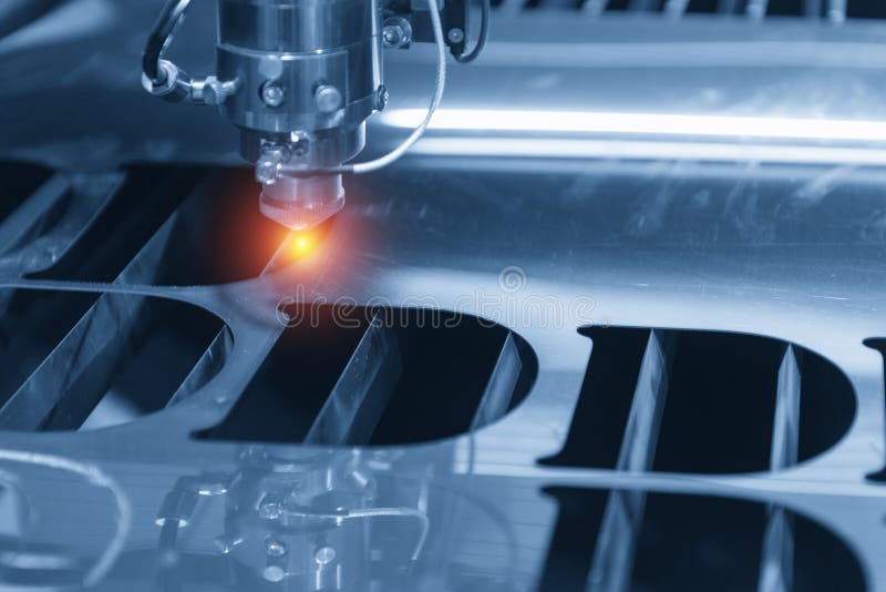 The CNC laser cut machine stock image. Image of heat - 89783947