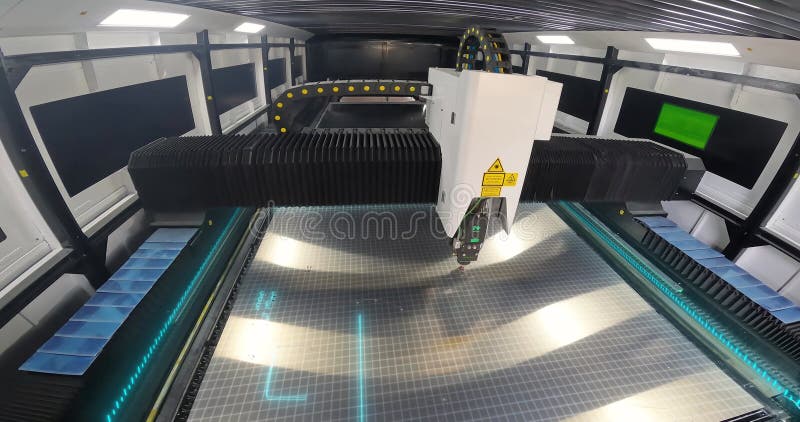 Metal Laser Cutting Machine. CNC Laser Machine at the Factory. CNC ...