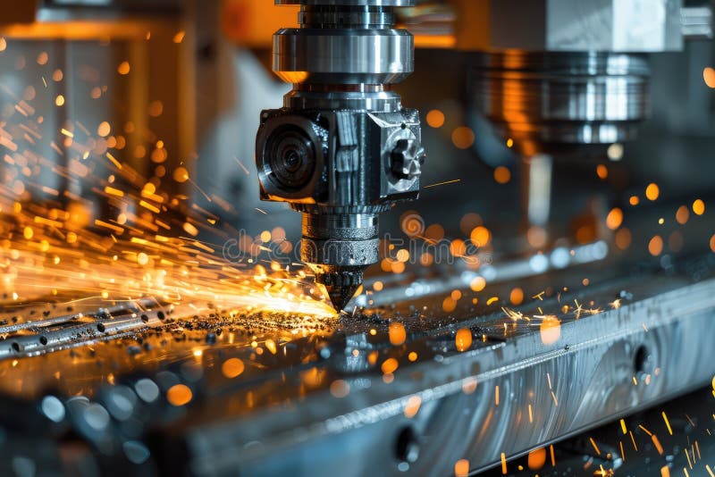 CNC Laser Cutting of Metal, Modern Industrial Technology Stock ...