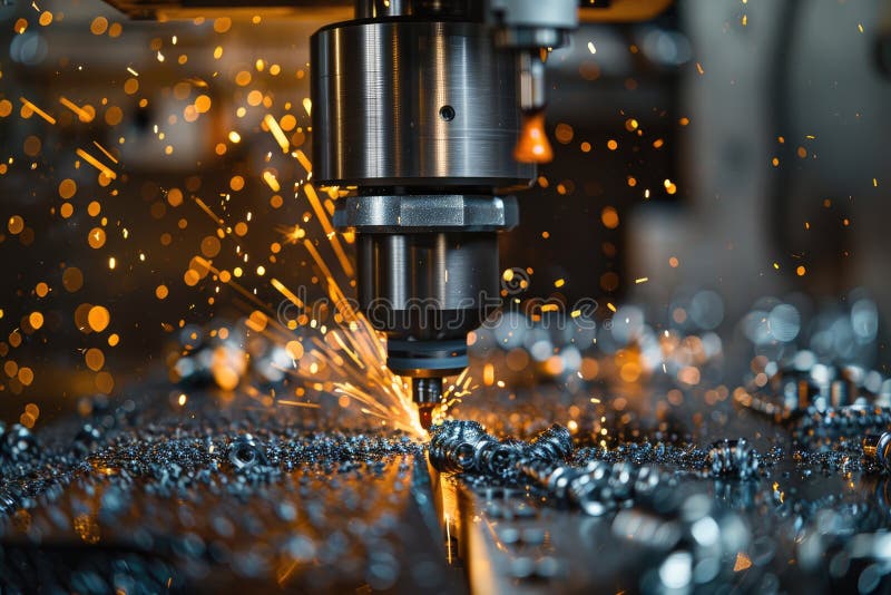 CNC Laser Cutting of Metal, Modern Industrial Technology Stock ...