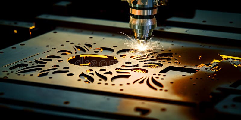 Laser Cutting Machine Cuts Metal Stock Illustrations – 13 Laser Cutting ...