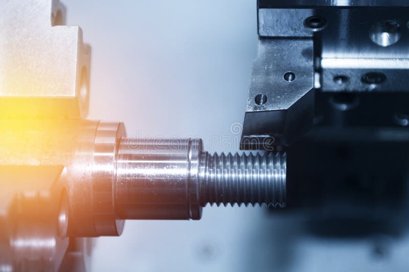 The CNC Lath of CNC Turning Machine Stock Photo - Image of industrial ...