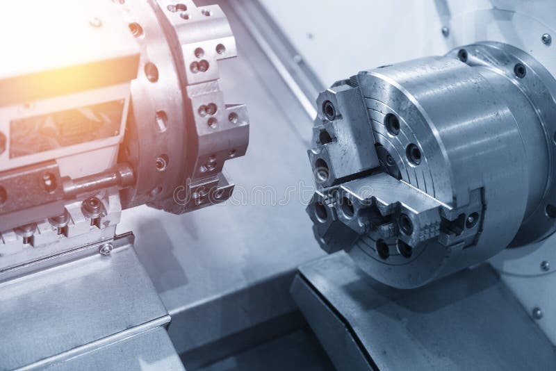 The CNC Lath or CNC Turning Machine Stock Photo - Image of manufacture ...