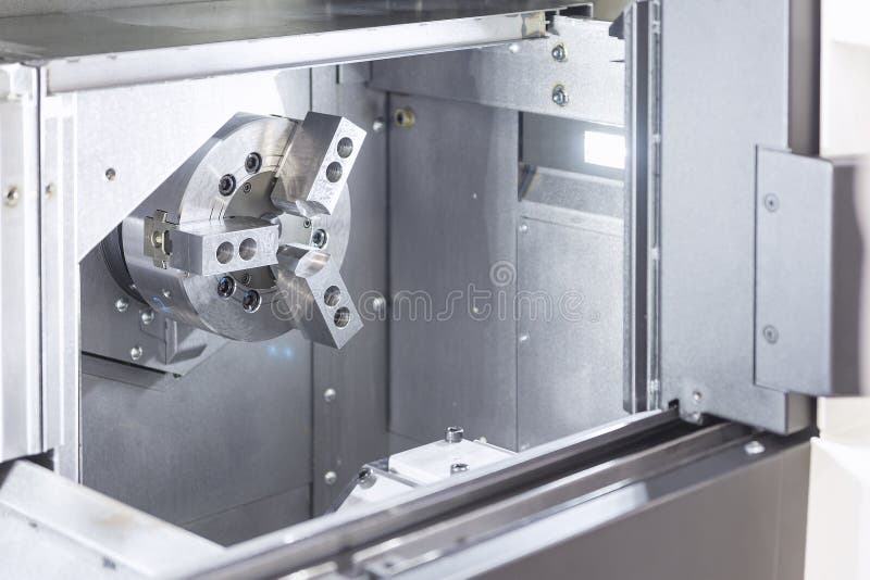 The CNC lath machine, stock photo. Image of chuck, lath - 78899410
