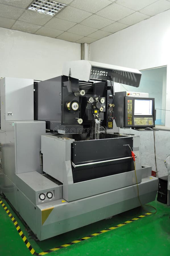 CNC lathe stock photo. Image of engines, work, rail, industrial - 17500584