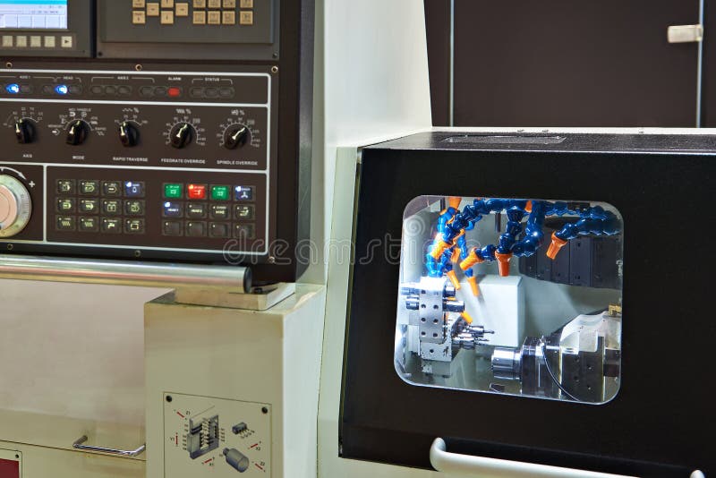 CNC lathe stock photo. Image of buttons, cutting, iron - 103387160