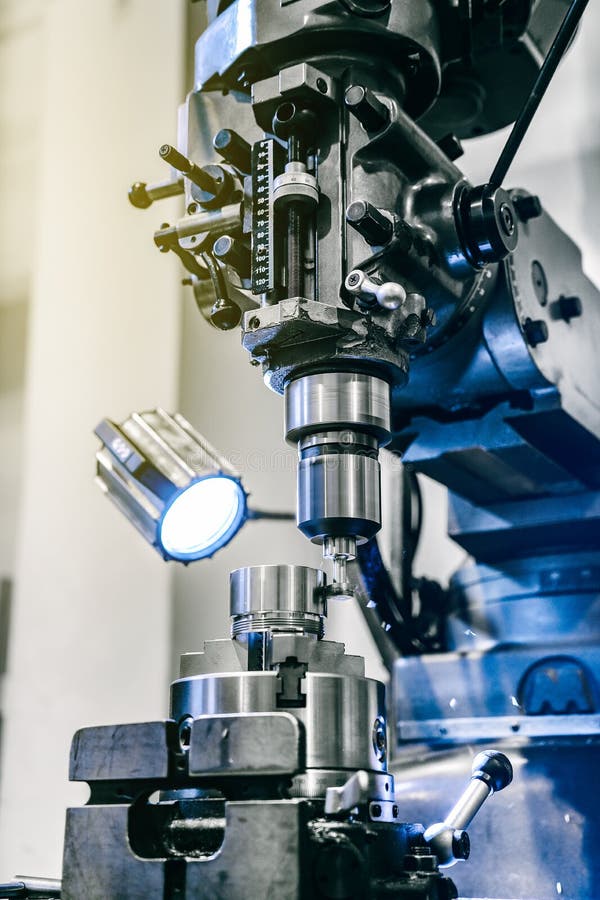 CNC Lathe or Drilling Lathe. High-tech Processing Concept. Stock Image ...