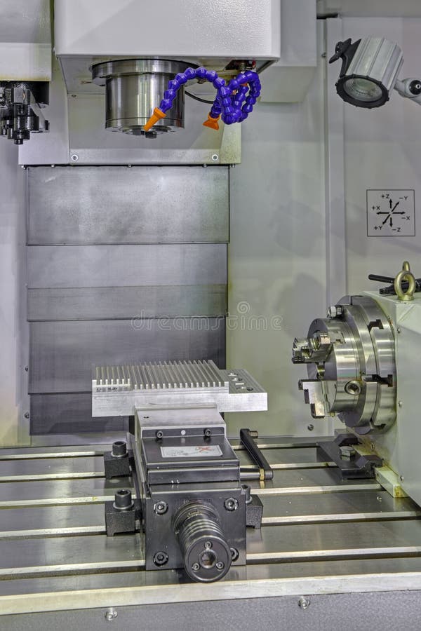 CNC lathe machine stock photo. Image of machinery, head - 80060502