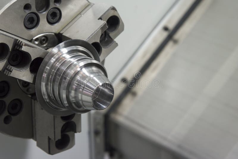 CNC Lathe Machine or Turning Machine Stock Photo - Image of detail ...