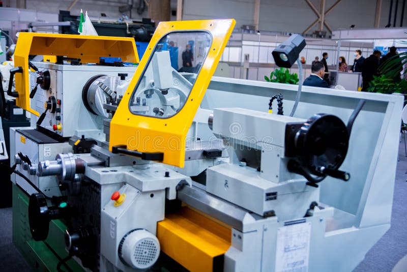 CNC Lathe for Metal Work. Part of the Machine Stock Image - Image of ...