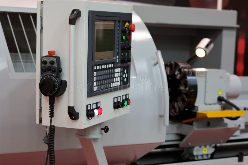 CNC Lathe Metalworking Machining Center Stock Image - Image of lathe ...